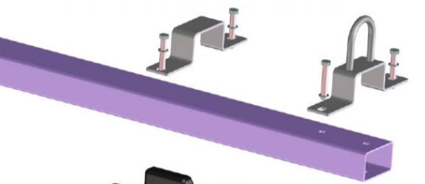 Fester Til 150 Liter, 100x100mm Profil - Galvanisert